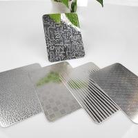 China Decorative Embossed Stainless Steel Plate Thickened Anti Scratch For Tabletop Covering for sale
