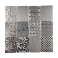 China Diamond Embossed Mirror Steel Plate Custom Density For TV Background And Foyer Wall for sale
