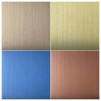 China Colored Brushed Stainless Steel Backsplash Sheet PVD Gold Finish For Interior Decor for sale