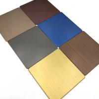 China Custom Colored Brushed Stainless Steel Sheet Rose Gold For Furniture Inlay Decor for sale