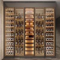 China Adjustable Temperature Stainless Steel Wine Cabinet Thermostatic Wine Cooler Modern for sale
