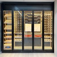 China Modern Stainless Steel Thermostatic Wine Cabinet Humidity Control For Living Room for sale
