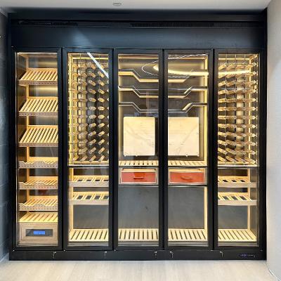 China Modern Stainless Steel Thermostatic Wine Cabinet Humidity Control For Living Room for sale