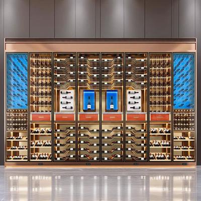 China Built In Stainless Steel Wine Cabinet Custom Size Seamless Fit For Kitchen Renovation for sale