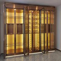 China Custom Stainless Steel Free Standing Wine Cabinet Modern Style For Home Bar for sale