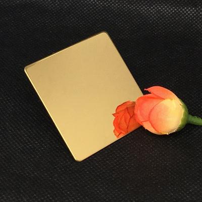 China Customizable Mirror Stainless Steel Titanium Sheet Plate Gold Finish For Luxury Store for sale