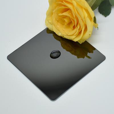 China Black Titanium Mirror Stainless Steel Sheet Corrosion Proof For Kitchen Backsplashes for sale