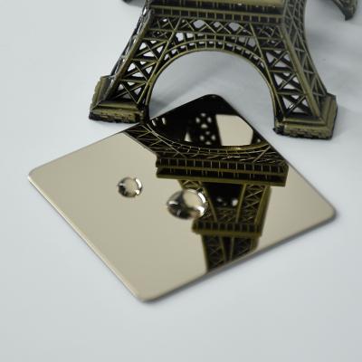 China Mirror Gold Stainless Steel Sheet 4x8ft Scratch Resistant For Hotel Lobbies Displays for sale
