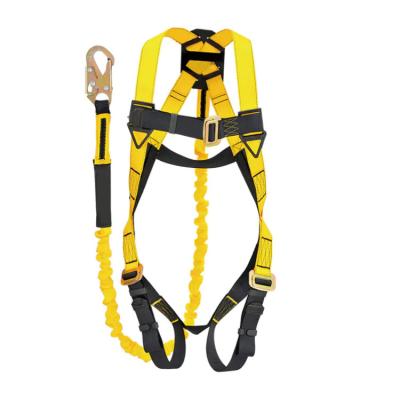 China 45mm High Strength Polyester Full Body Safety Harness with 25000 Pounds Breaking Strength and ANSI/ASSE Z359.11-2014 Certification for sale