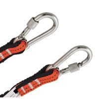 China Polyester Adjustable Safety Lanyard with Stainless Steel Hooks for Work Restraint 900-1400mm for sale