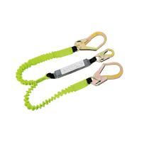 China 50mm Heavy Duty Webbing Shock Absorbing Fall Arrest Lanyard with Adjustable Length 1380mm-1800mm and Twin Legged Energy Absorber for sale