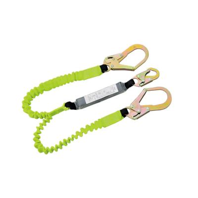 China 50mm Heavy Duty Webbing Shock Absorbing Fall Arrest Lanyard with Adjustable Length 1380mm-1800mm and Twin Legged Energy Absorber for sale