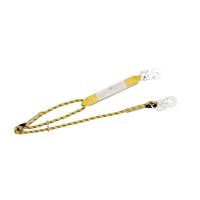China 1460 To 1988mm Adjustable Safety Lanyard with Kernmantle Rope and Yellow Energy Absorber for Fall Arrest for sale