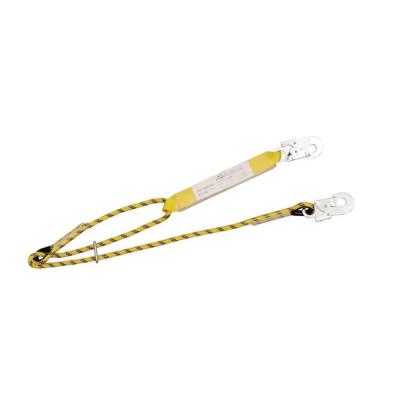 China 1460 To 1988mm Adjustable Safety Lanyard with Kernmantle Rope and Yellow Energy Absorber for Fall Arrest for sale
