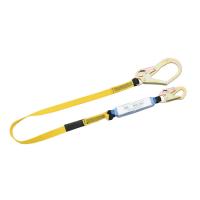 China 30mm Polyester Double Hooks Adjustable Safety Lanyard for Fall Protection and Shock Absorption for sale