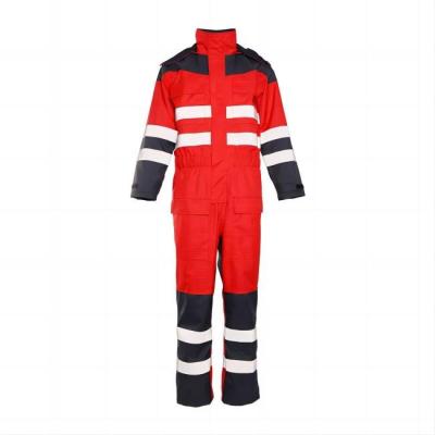 China Waterproof Oil Proof Flame Retardant Work Suit FR Overalls with 98% Polyester 2% Carbon Fiber for sale