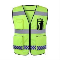 China 120gsm Polyester Mesh Reflective Safety Vest with 5cm High Reflective Tape and Customized Logo for High Visibility for sale