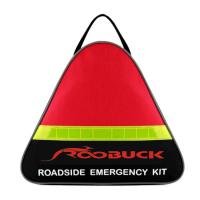 China Reflective Metal Tin Auto-use Car First Aid Kit with 3 Years Shelf Life for Roadside Emergencies for sale