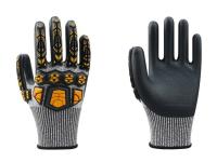 China EN388 Certified Anti Vibration Gloves with Nitrile Sandy Coating and Impact Resistance for Industrial Safety for sale
