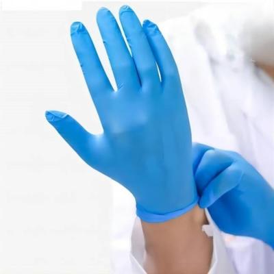 China CE Certified Powder Free Nitrile Gloves with Fingertip Textured Grip for Safety Work for sale