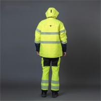 China 220-260gsm High Visibility Waterproof Flame Retardant Safety Work Suits for Industry Workers for sale