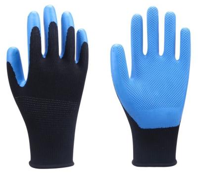 China 10 Gauge Eco-Latex Coated Slip Resistant Gloves with Seamless Polyester Liner for Safety and Comfort for sale