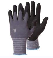 China Seamless Knit Nylon Safety Work Gloves with Breathable Water Repellent and Slip Resistant Features for sale