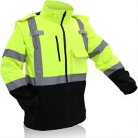 China 55inch Waterproof Safety Reflective Jacket with Removable Hood and Sleeves Compliant with ANSI/ISEA 107-2015 Class 2 for sale