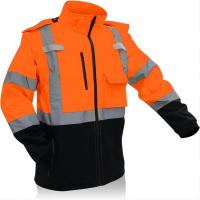 China 55inch Waterproof Safety Reflective Jacket with Removable Hood and Sleeves Compliant with ANSI/ISEA 107-2015 Class 2 for sale