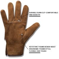 China Cut Resistant Waterproof Oil Resistance Hand Leather Safety Gloves for Heavy Duty Work for sale