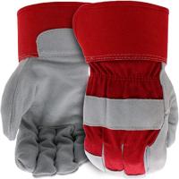 China Abrasion Resistant and Durable Hand Leather Gloves with Safety Cuff for Work Safety for sale