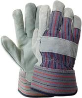 China Hand Leather Gloves with Great Grip Puncture Resistant and Rubberized Safety Cuff for Safety Work for sale
