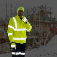 China ANSI Certified Waterproof Thermal Reflective Rain Jacket High Visibility for Construction and Oil Gas for sale