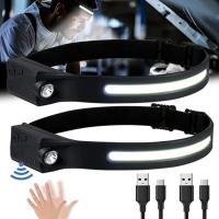 China 1200 Lumen USB Rechargeable IP65 Waterproof LED Headlamp for Camping and Maintenance Work Light for sale