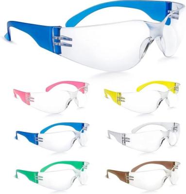 China Scratch Resistant UV 400 Protection Lightweight Polycarbonate Safety Glasses for Industrial and Outdoor Use for sale
