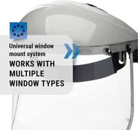 China Clear Polycarbonate Window Protective Face Shield with Ratchet Headgear ANSI/ISEA Z87.1 Certified for sale