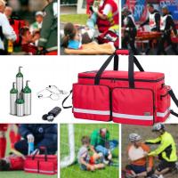 China Nylon Material CE Certified Emergency Medical First Aid Bag with Large Compartment for Oxygen Tank for sale