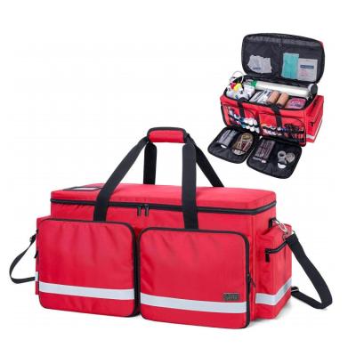 China Nylon Material CE Certified Emergency Medical First Aid Bag with Large Compartment for Oxygen Tank for sale