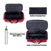 China Nylon Material CE Certified Emergency Medical First Aid Bag with Large Compartment for Oxygen Tank for sale