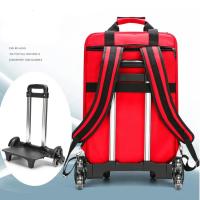China 1800D Waterproof Multifunctional First Aid Backpack CE Certified Medical Trolley Bag for sale