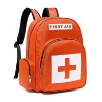 China Nylon Fabric Water-resistant Medical First Aid Backpack with 9 Netted Pockets for Emergency Survival for sale