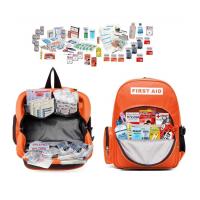 China Nylon Fabric Water-resistant Medical First Aid Backpack with 9 Netted Pockets for Emergency Survival for sale