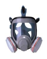 China TPE Grey Full Face Respirator with Large Window Bayonet Connection CE Certified for Dust Gas Defense for sale