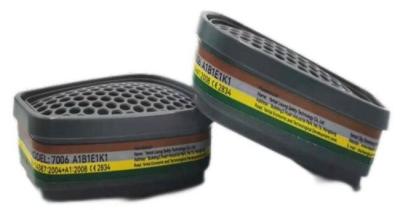 China Activated Carbon CE Certified Gas Cartridge Filter with Bayonet Connection for Respirator Accessories for sale