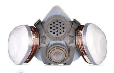 China Silicone Half Mask Respirator with Bayonet Connection for Anti Gas Spray and Chemical Handling for sale