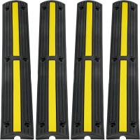 China 38in 6600Lbs Rubber Speed Hump  4 Pack Of 1 Channel Rubber Road Hump 3ton for sale