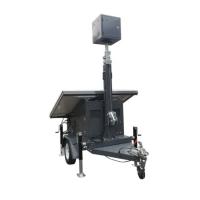 China Powerful 1KW Load Power LED Solar Tower Light with 6m Hydraulic Mast and Zero Noise Operation for sale