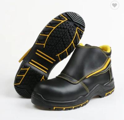 China High Temperature Resistance S3 SRC Anti Smash Welding Safety Shoes Leather Boots for Industrial Use for sale