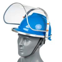 China PVC Chainsaw Hard Hat with Splashproof Full Face Mask and 6 Point Suspension for Construction Safety for sale