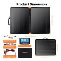 China Monocrystalline 200W Portable Solar Panel Kit with IP68 Waterproof Foldable Design and 2 USB Outputs for sale